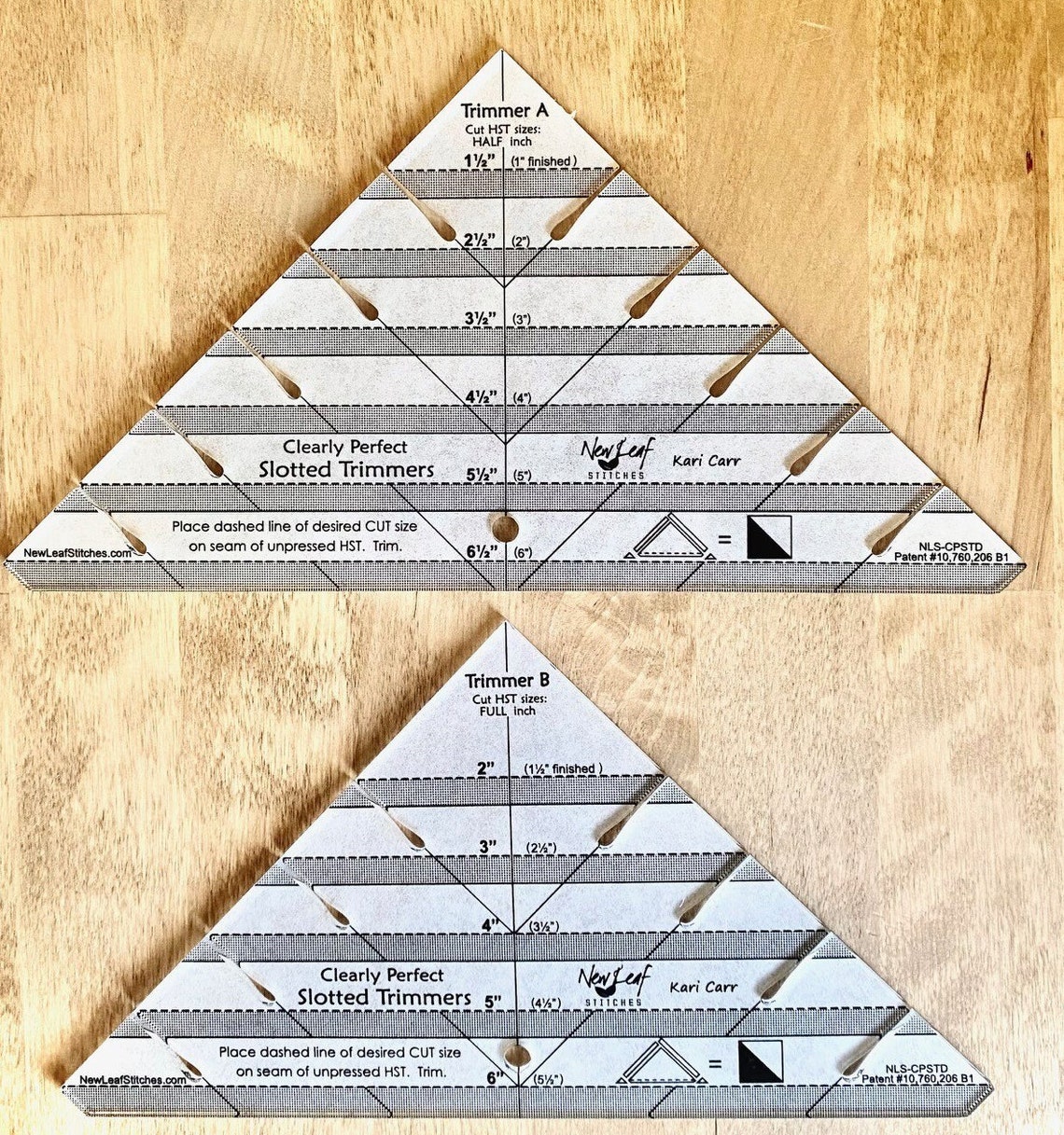 Clearly Perfect Slotted Trimmers by New Leaf Stitches Quilting Tool for ...