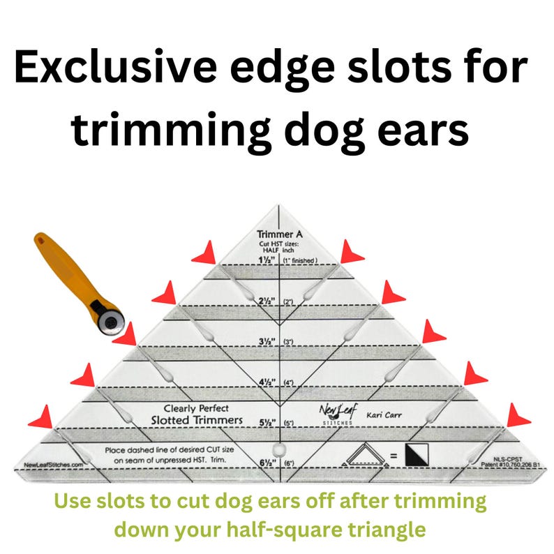 Clearly Perfect Slotted Trimmers by New Leaf Stitches - Quilting Tool ...