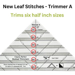Clearly Perfect Slotted Trimmers by New Leaf Stitches - Quilting Tool ...