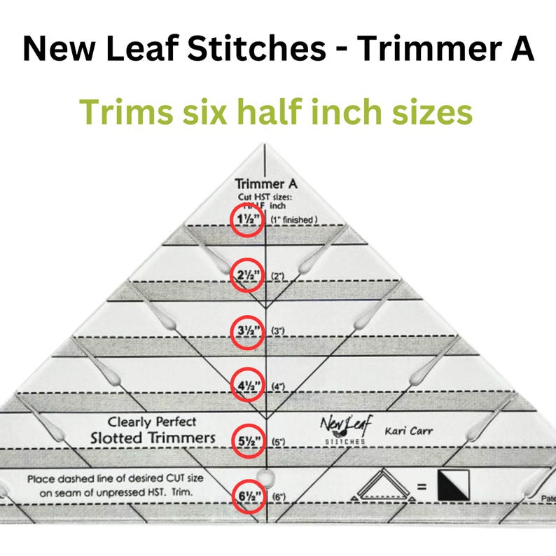 Clearly Perfect Slotted Trimmers by New Leaf Stitches - Quilting Tool ...