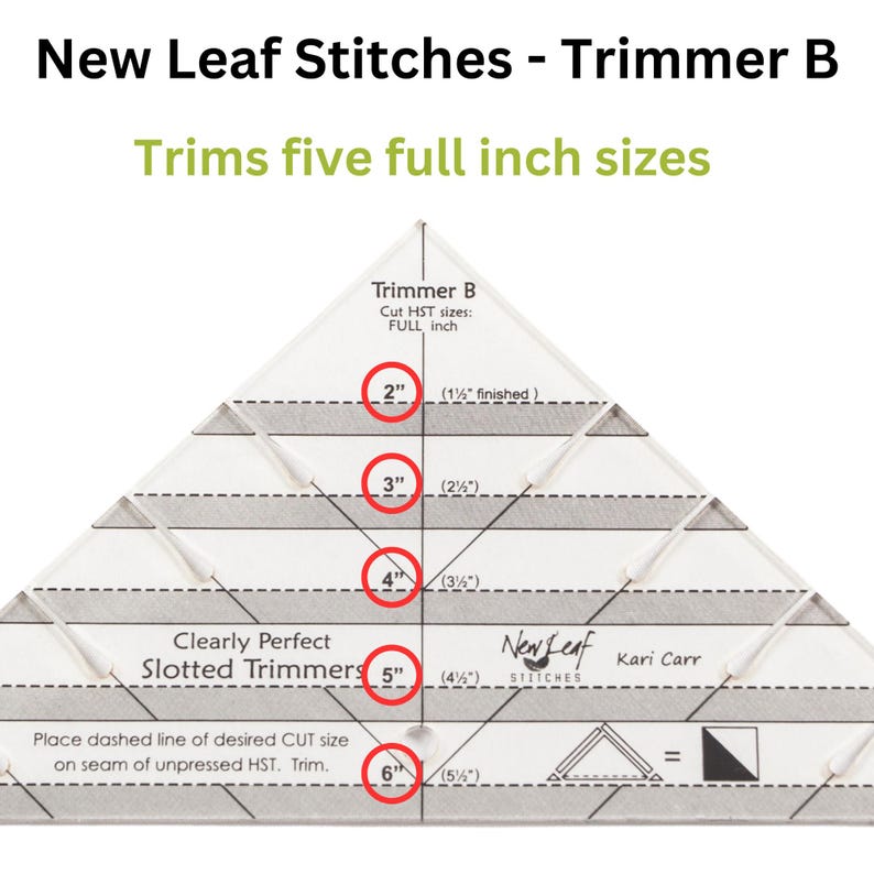 Clearly Perfect Slotted Trimmers by New Leaf Stitches - Quilting Tool ...