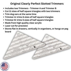 Clearly Perfect Slotted Trimmers by New Leaf Stitches - Quilting Tool ...