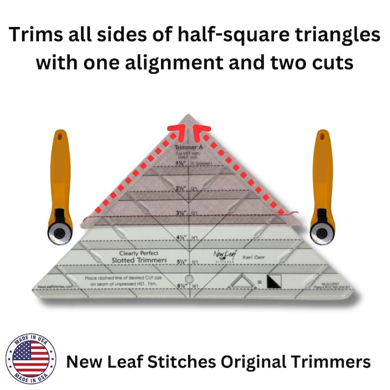 Clearly Perfect Slotted Trimmers by New Leaf Stitches - Quilting Tool ...
