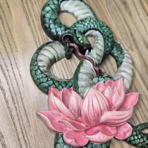 Whimsical Wooden Snake Box Figurine Festive Christmas Surprise Rustic ...