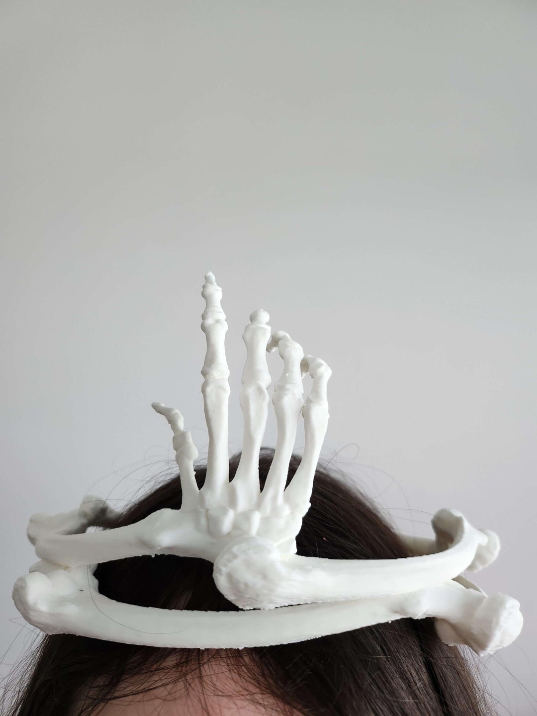 Bone Crown: 3D Printed Headpiece / Hand-painted Gothic Crown / Fantasy ...