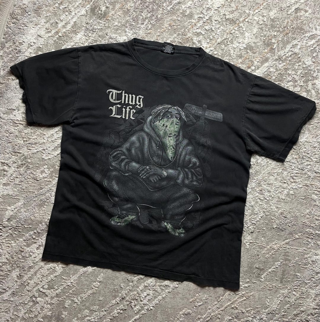 Vintage 2pac Rare T-shirt Thug Life Size M - Etsy