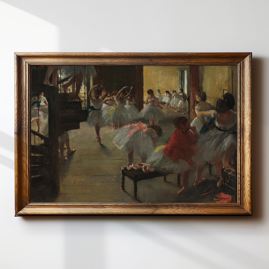 Edgar Degas Fine Art Print | Ballet Dance Class | Dark Academia Decor ...