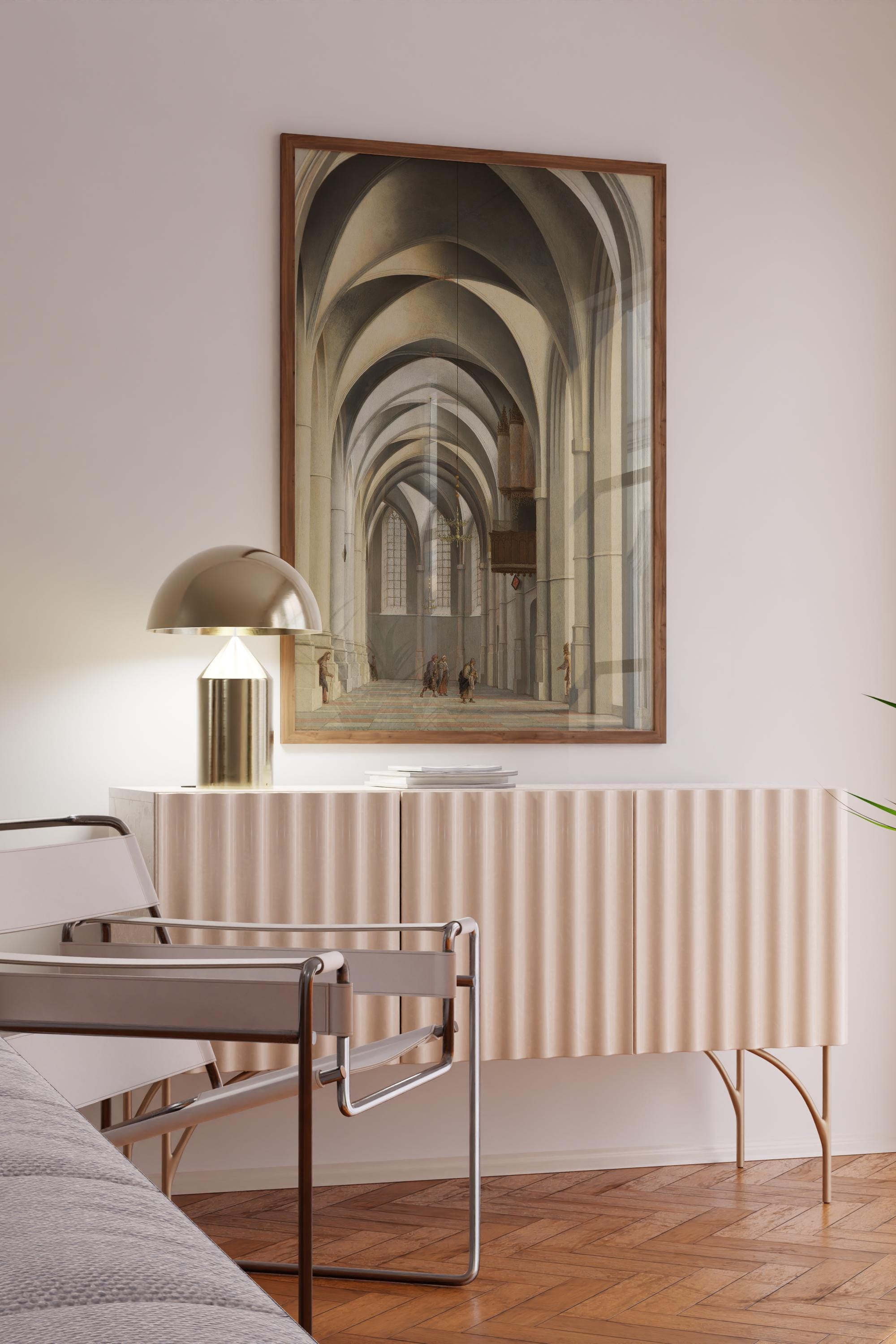 Occult Gothic Painting Print | Church Interior | Architecture Art ...