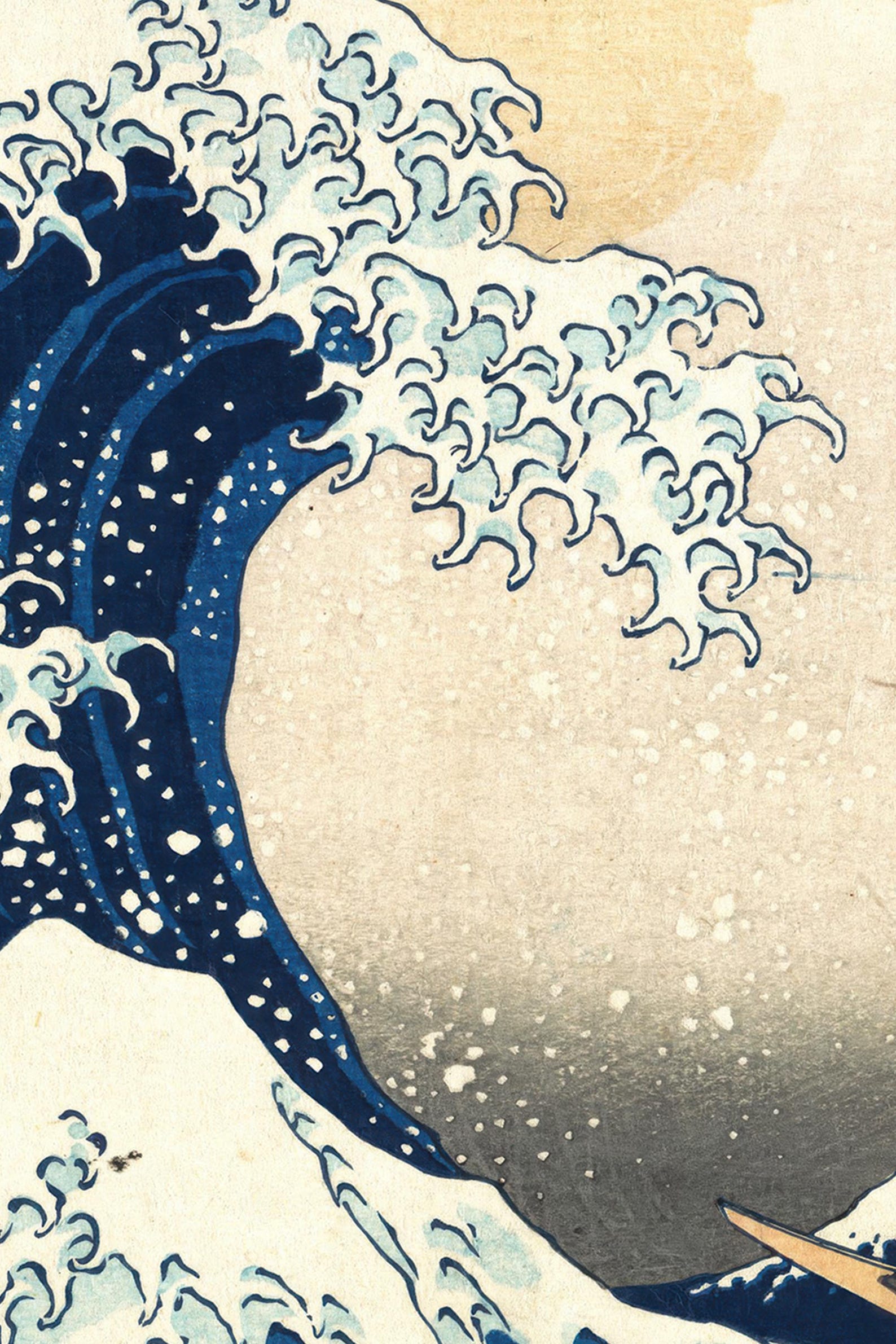 Great Wave Vintage Framed Classic Art Print | Japanese Poster | Dark ...