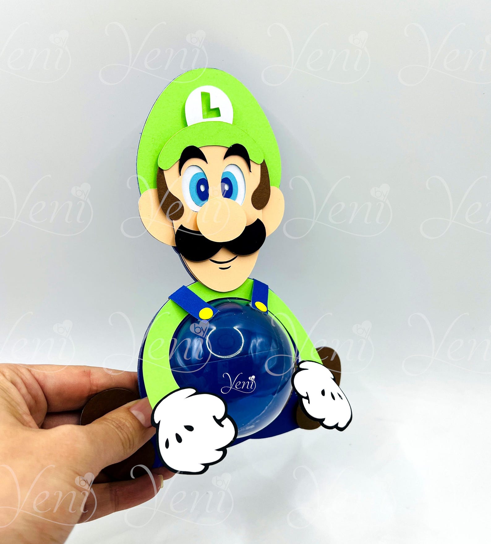 WITH Smile Mechanism Luigi Candy Holder - for 8cm / 3.15” Sphere - Etsy