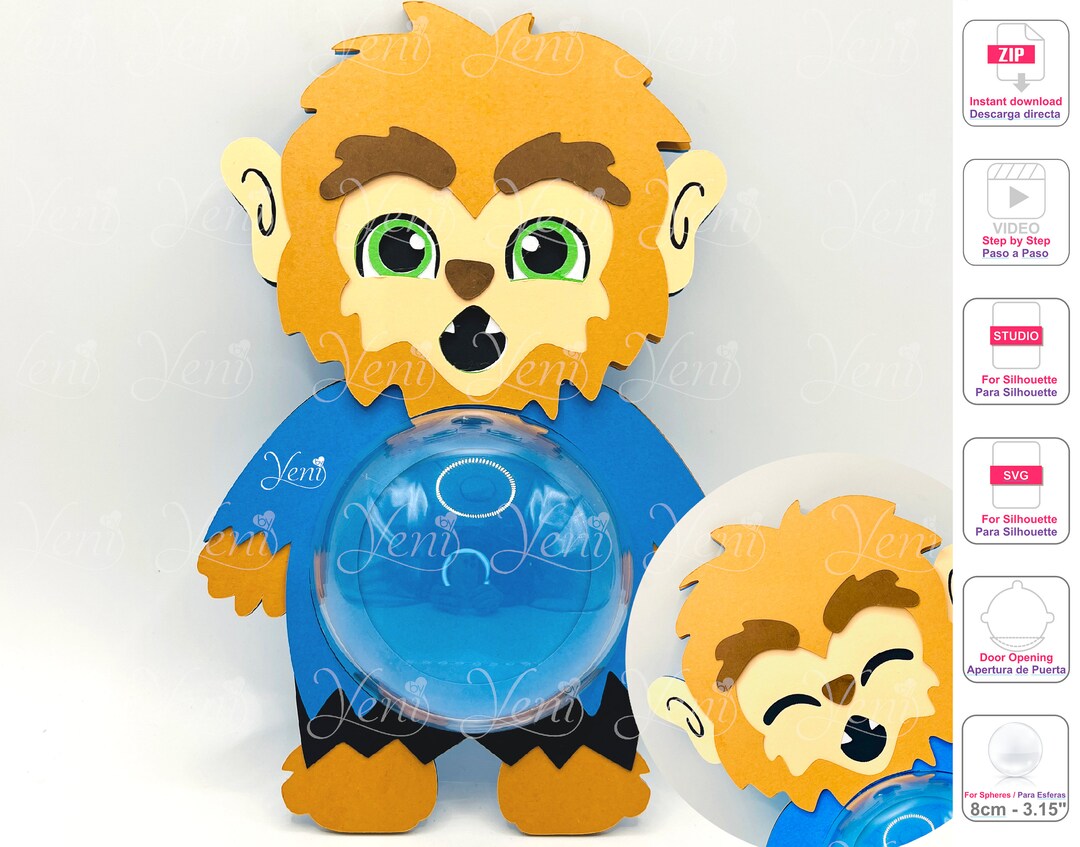 WITH Opening Door Werewolf Candy Holder - for 8cm / 3.15” Sphere ...