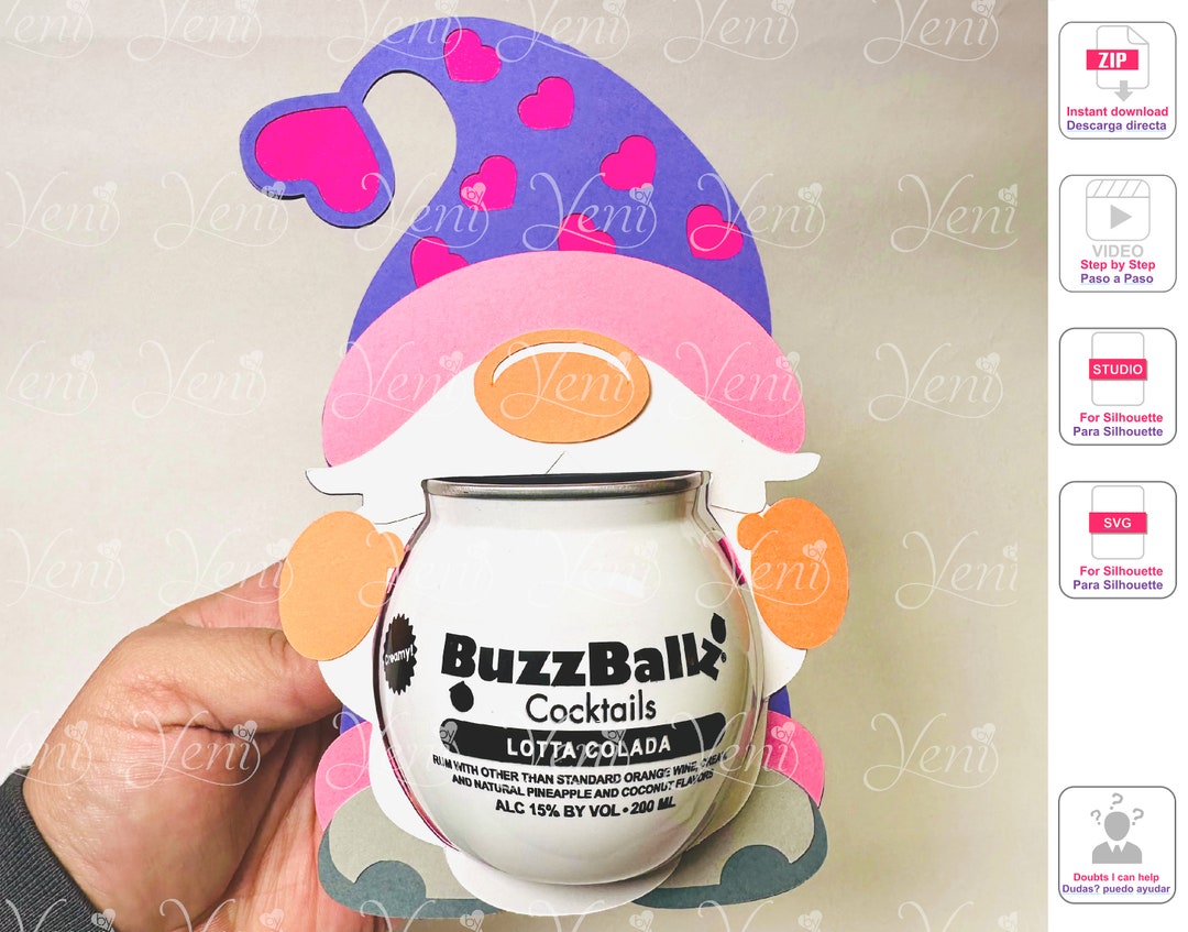 Gnome Buzzballz Holder - SVG (cricut or Scanandcut)- Studio (silhouette ...