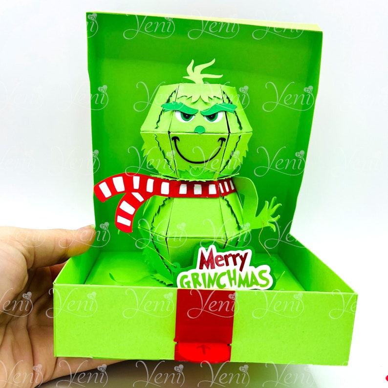 Grinch Pop up Candy Box SVG File (digital File) - Etsy