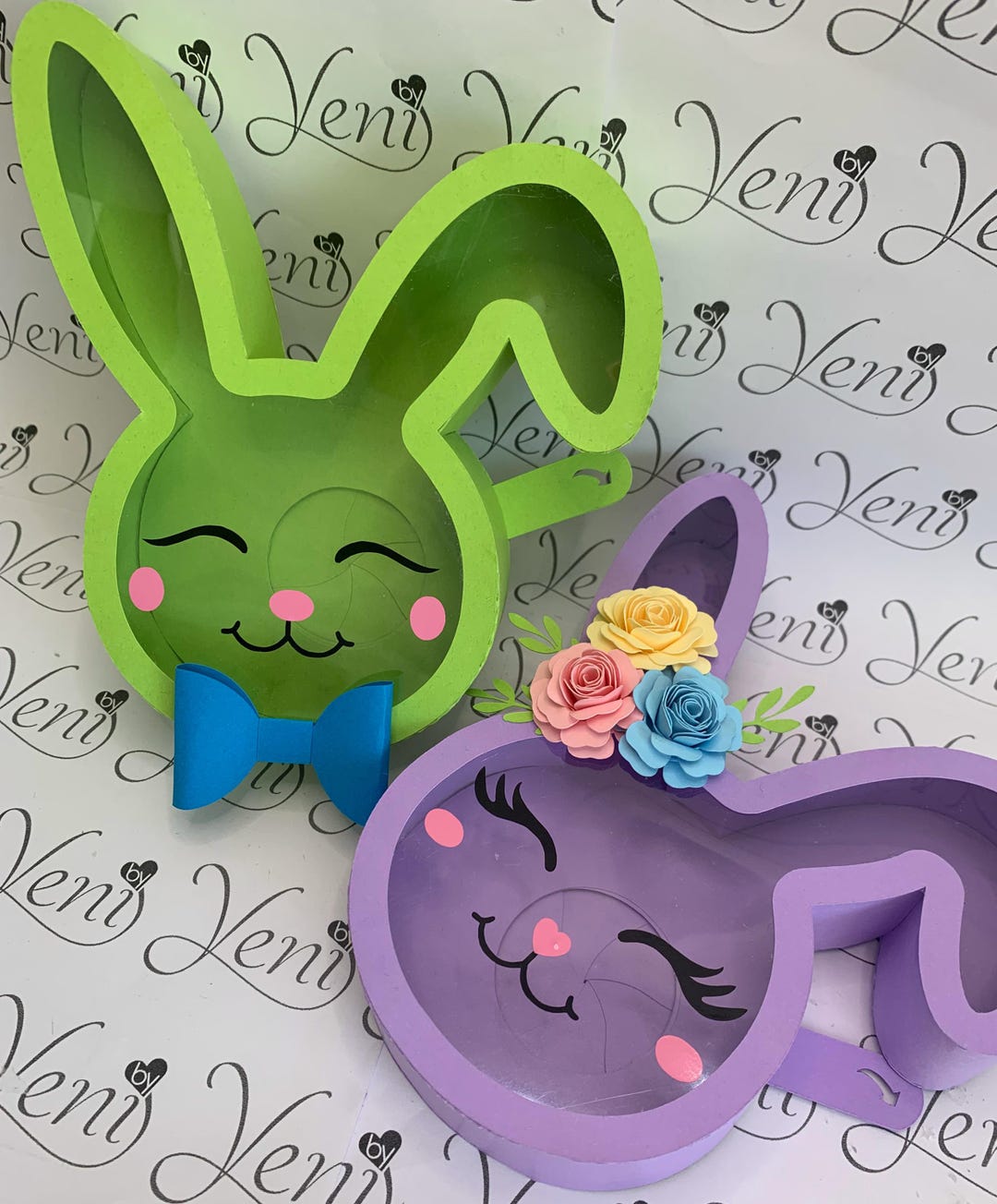 WITH Iris Shutter Bunny Head Candy Box Couple - Etsy