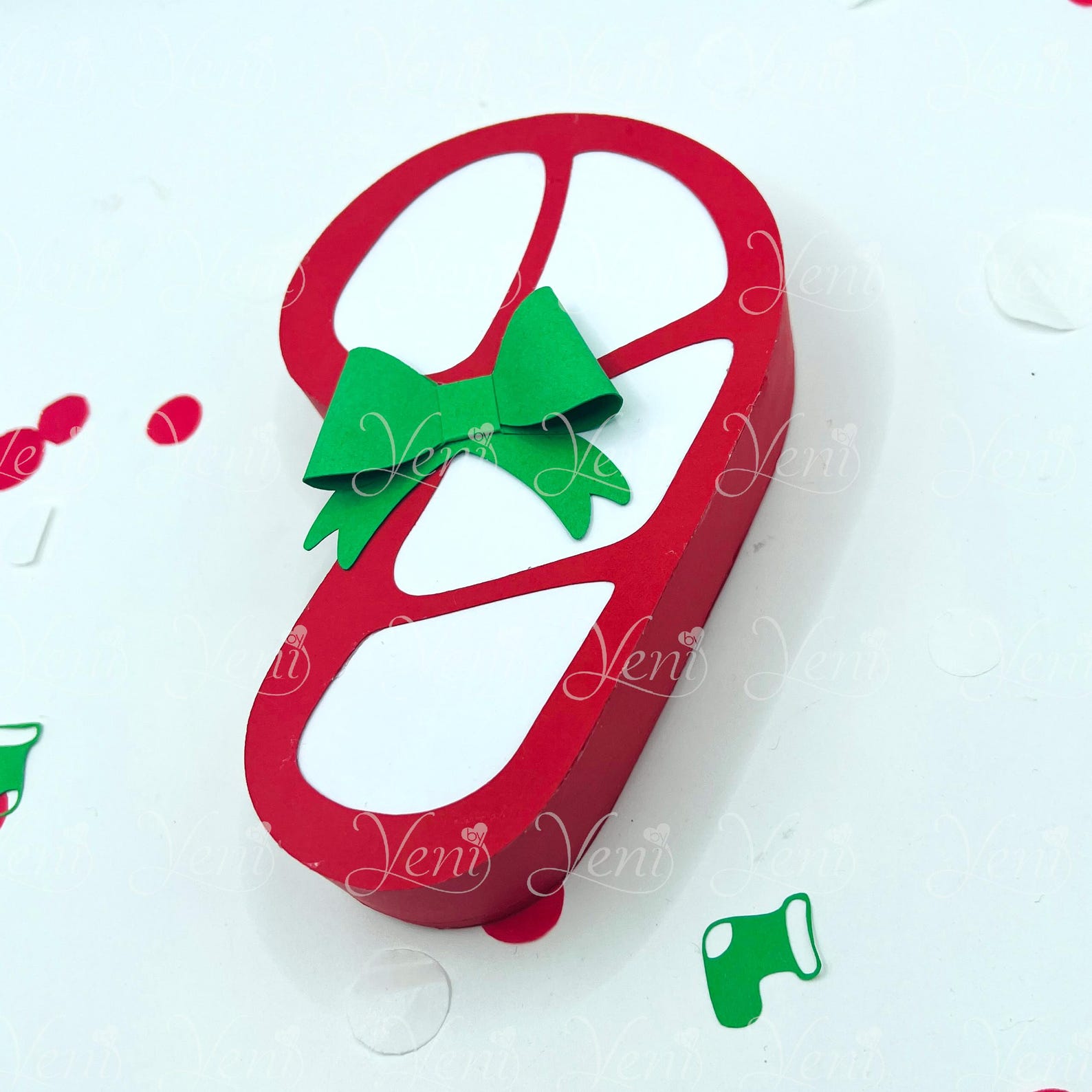 Candy Cane Box SVG – Papercraft Gift Box (digital File) - Etsy