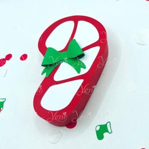 Candy Cane Box SVG – Papercraft Gift Box (digital File) - Etsy