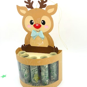 Rentier Pärchen Geldhalter / Projekte für Papercraft / Digital File - Studio, SVG/ Xmas /Navidad ...