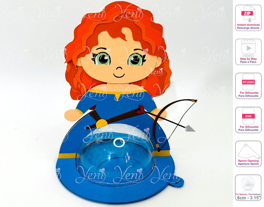 Merida Candy Holder With Spoon: SVG & Studio Digital Files - Etsy