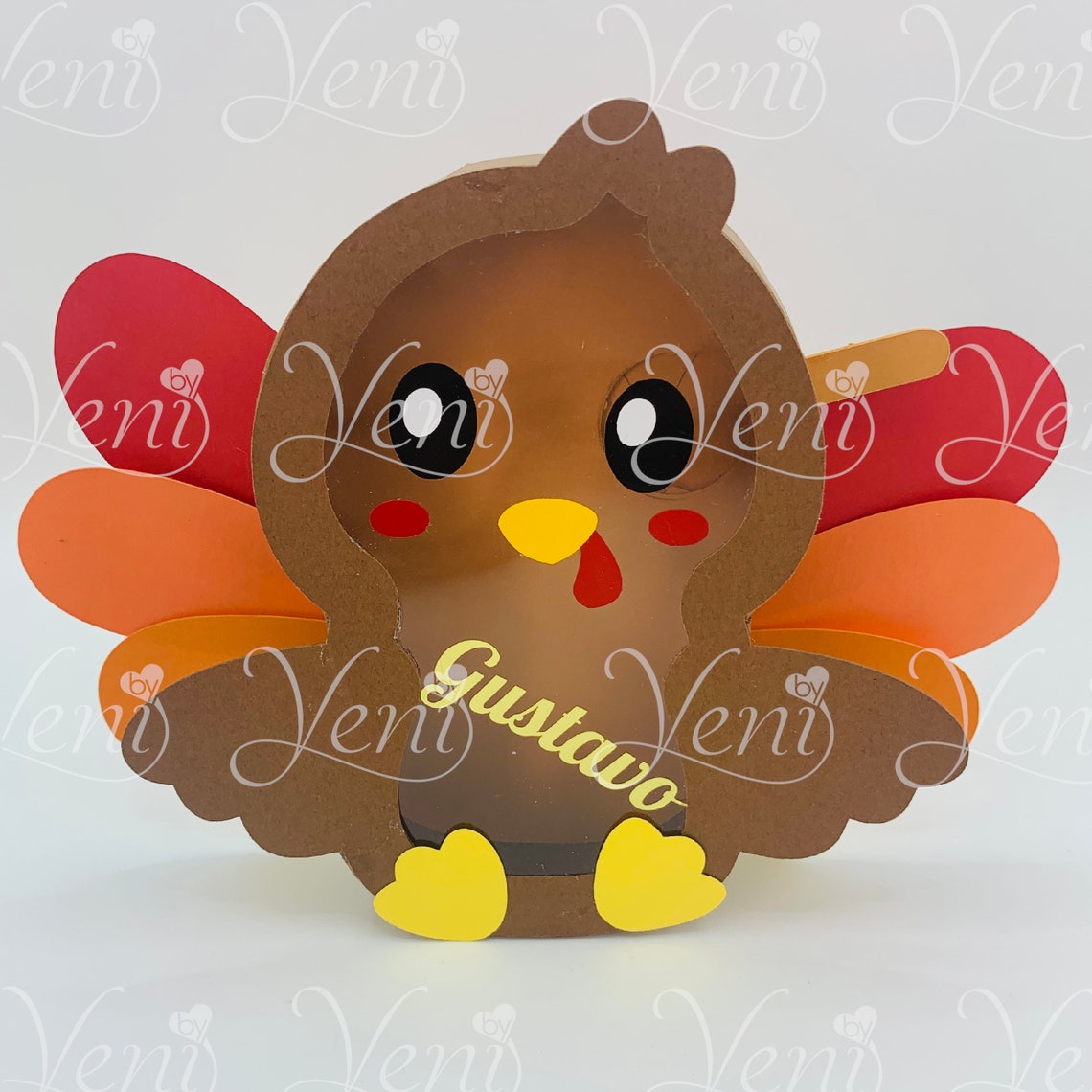 Turkey Couple Candy Boxes: Papercraft Project (digital File) - Etsy