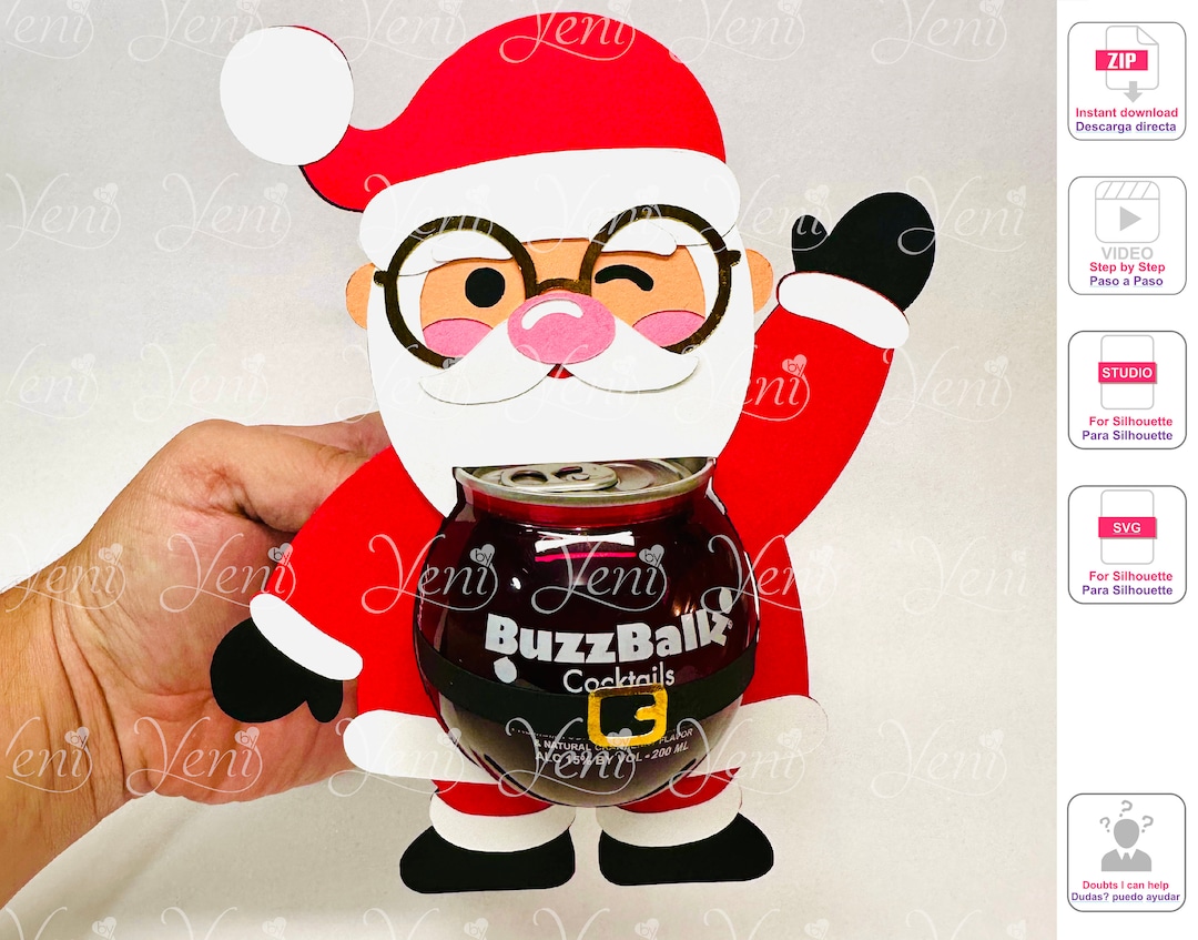 Santa Buzzballz Holder - SVG (cricut or Scanandcut)- Studio (silhouette ...