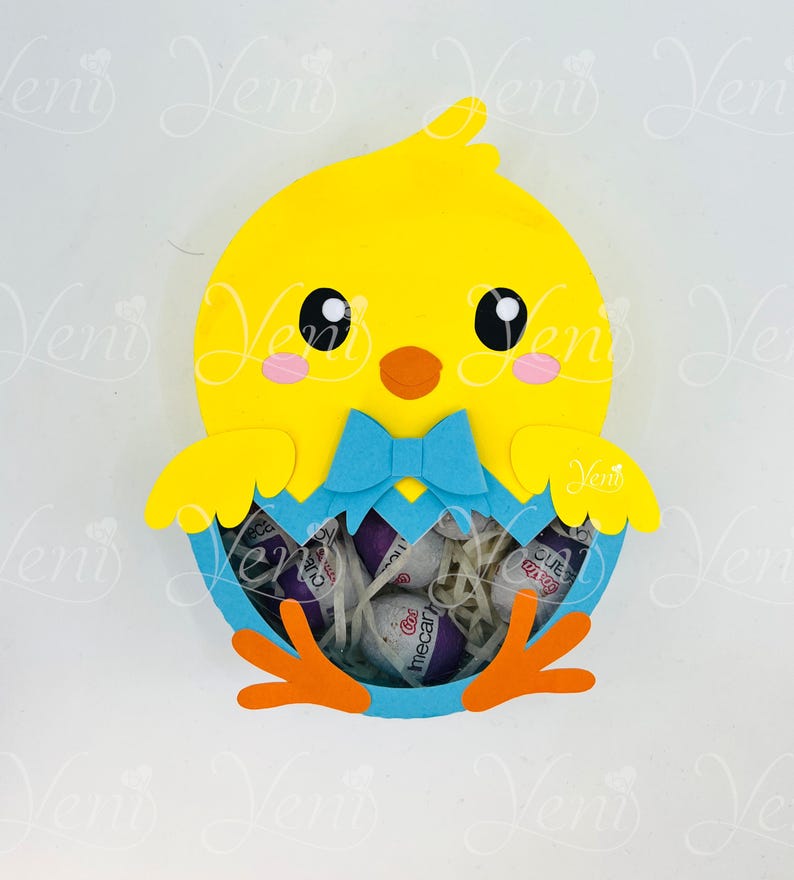 Easter Chick Candy Box With Lid: SVG Digital File - Etsy