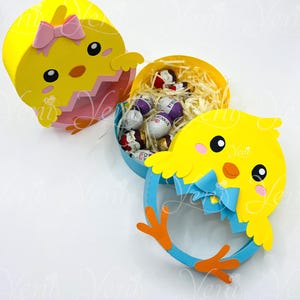 Easter Chick Candy Box With Lid: SVG Digital File - Etsy