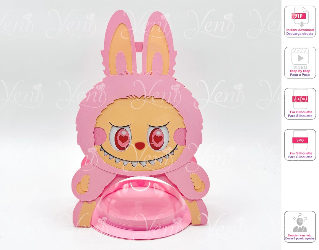 Labubu Candy Holder SVG: 8cm Sphere, Digital Cut File - Etsy UK