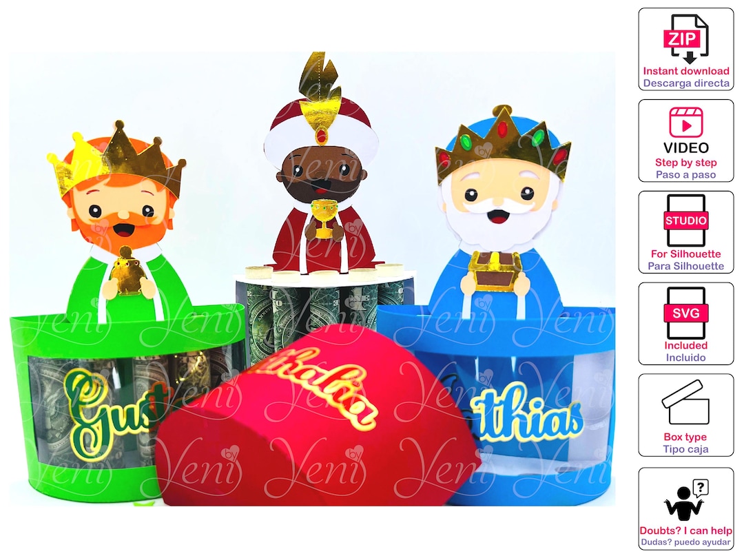 Three Wise Money Holder: Papercraft Project (SVG, Studio) - Etsy