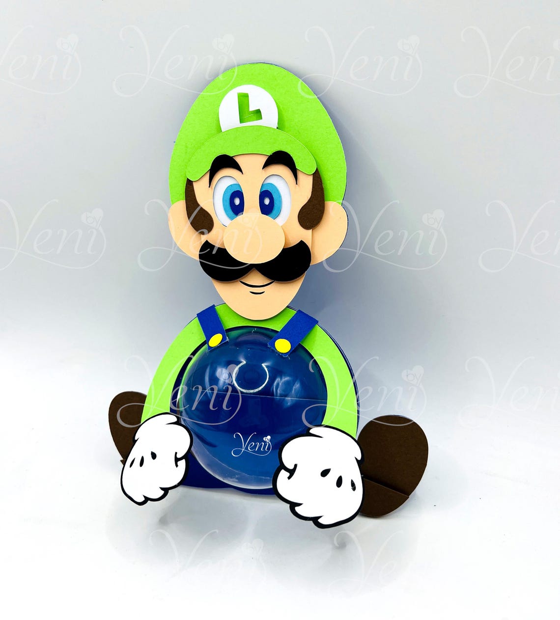 WITH Smile Mechanism Luigi Candy Holder - for 8cm / 3.15” Sphere - Etsy
