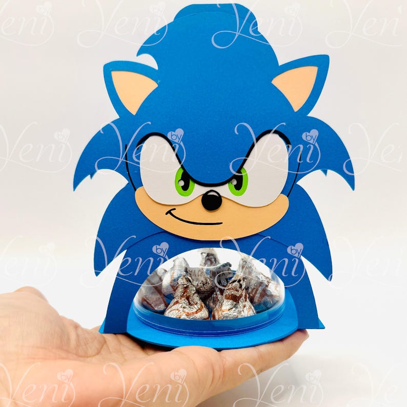 Sonic Hedgehog Candy Holder: Party Favor SVG, Studio Files - Etsy
