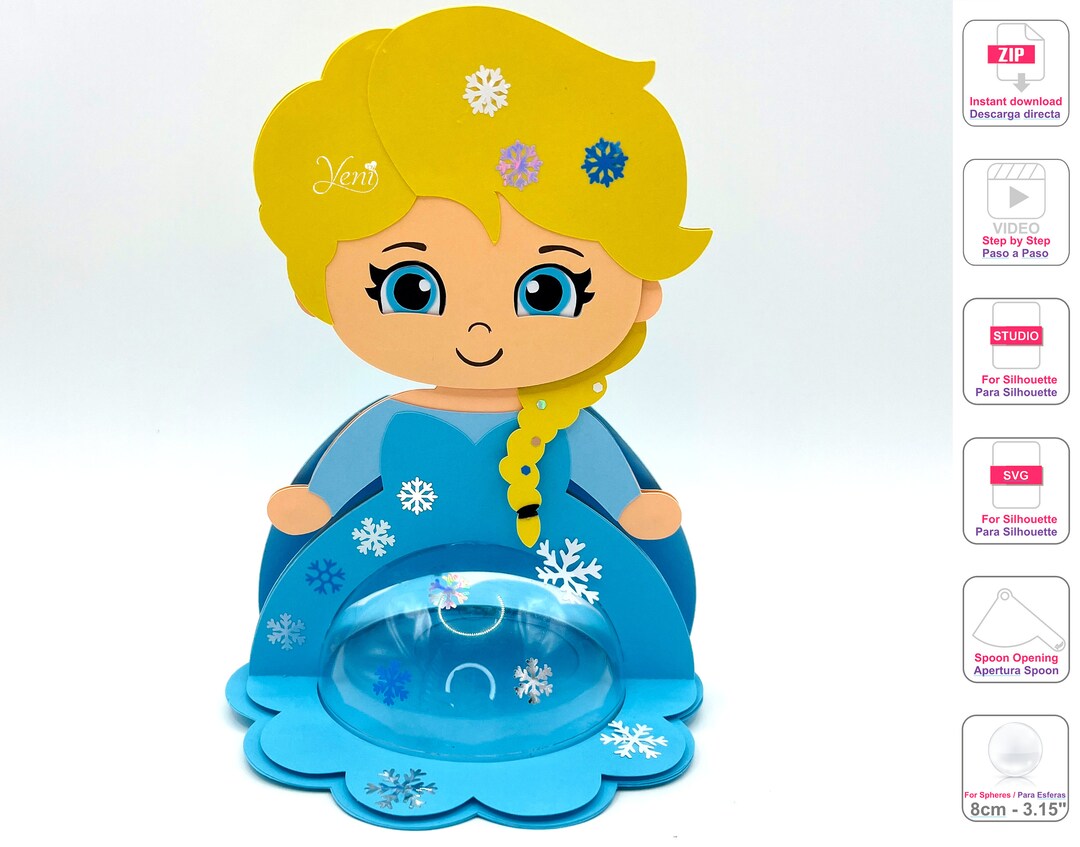 Elsa Candy Holder SVG: Spoon Mechanism, 8cm Sphere (digital Files) - Etsy