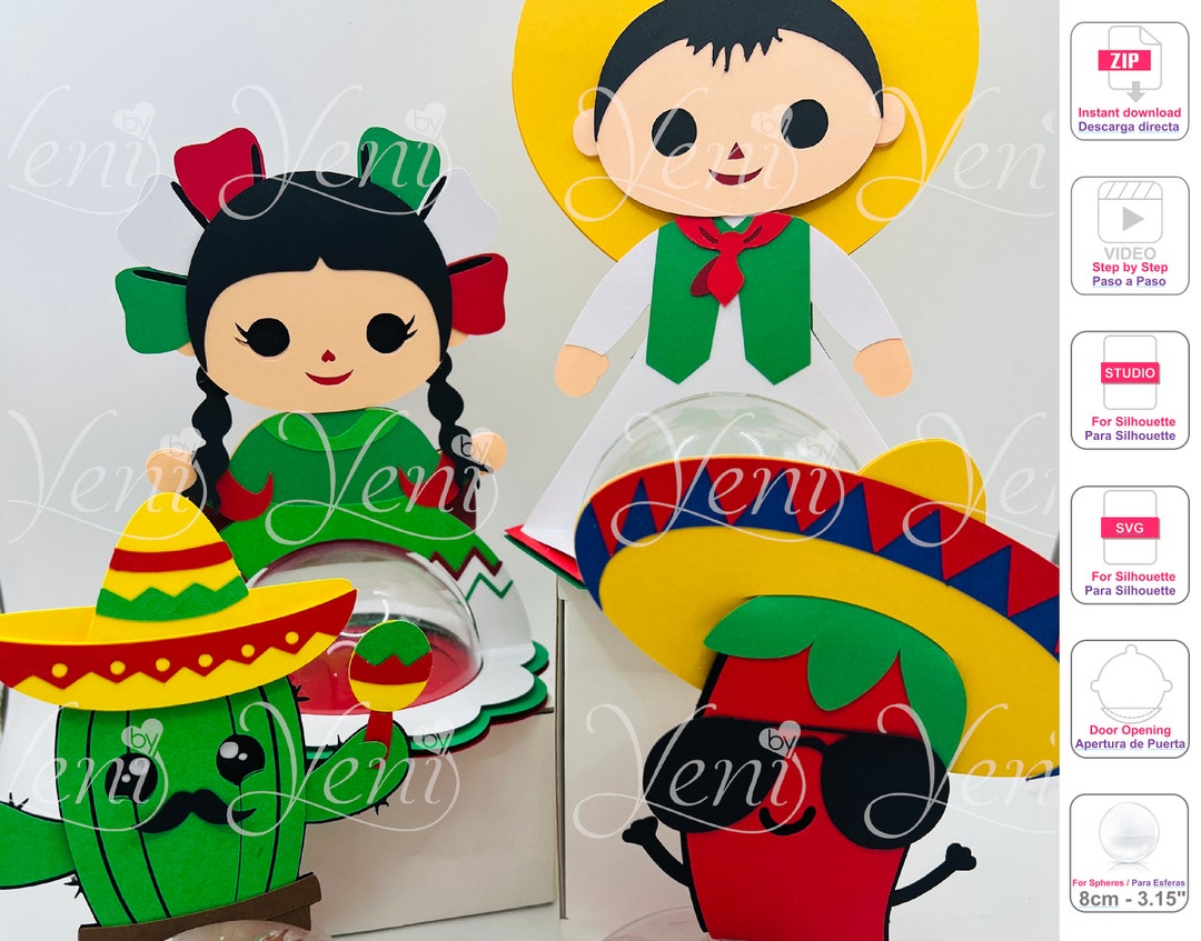 Mexican Candy Holder With Opening Door for 8cm Sphere (digital Files ...