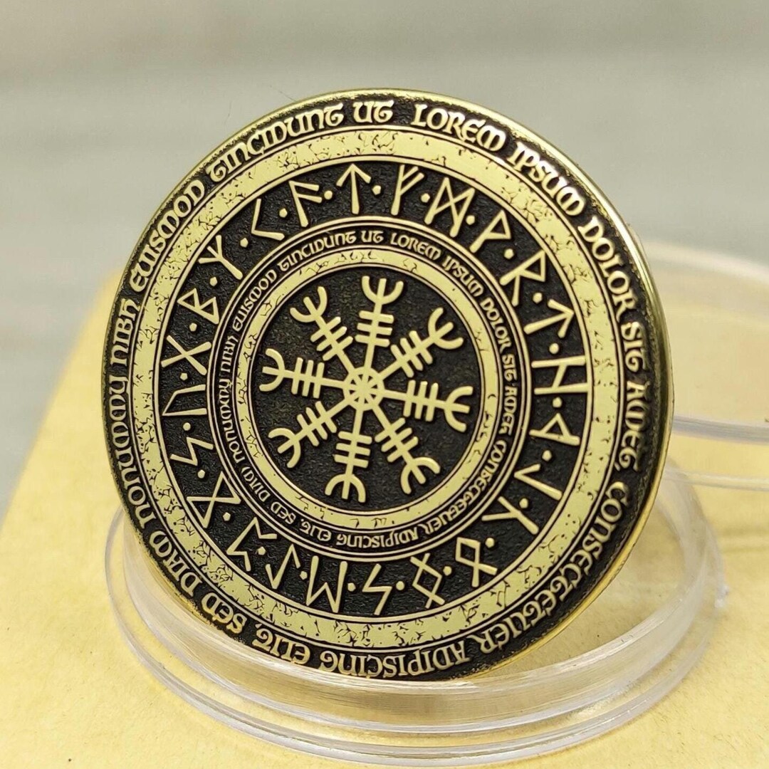 Scandinavian Rune Meditation Coin. Elder Futhark Divination Tool ...