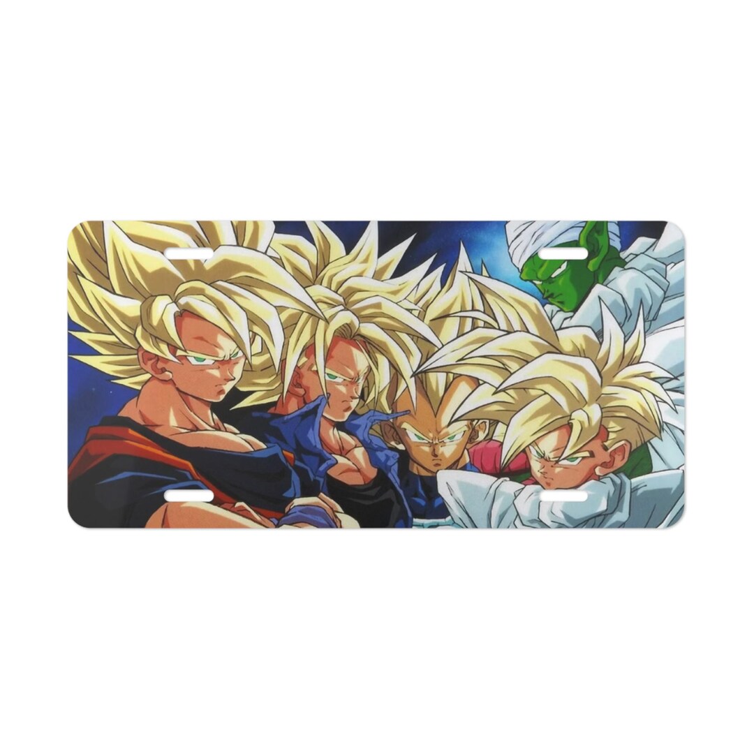 Dragon Ball Z Super Saiyan Goku Vanity Plate, Car Tag, Anime License ...