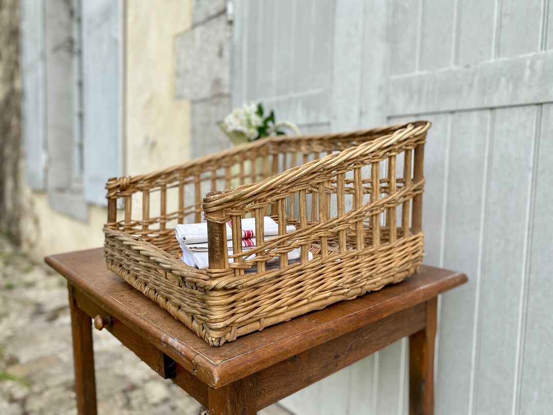 French Bakery Bread Basket: Vintage Farm Storage / Country Boulangerie ...