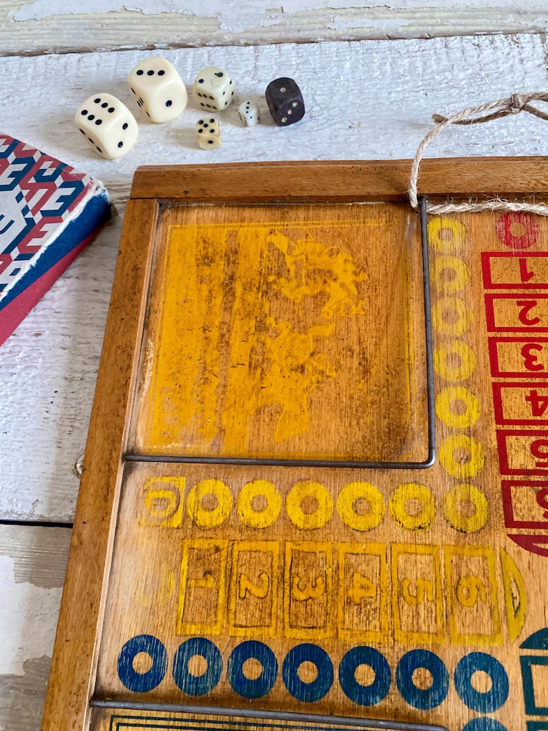 Vintage French Wood Board Game for Wall Decor | Antique 'ludo' Wall Art ...