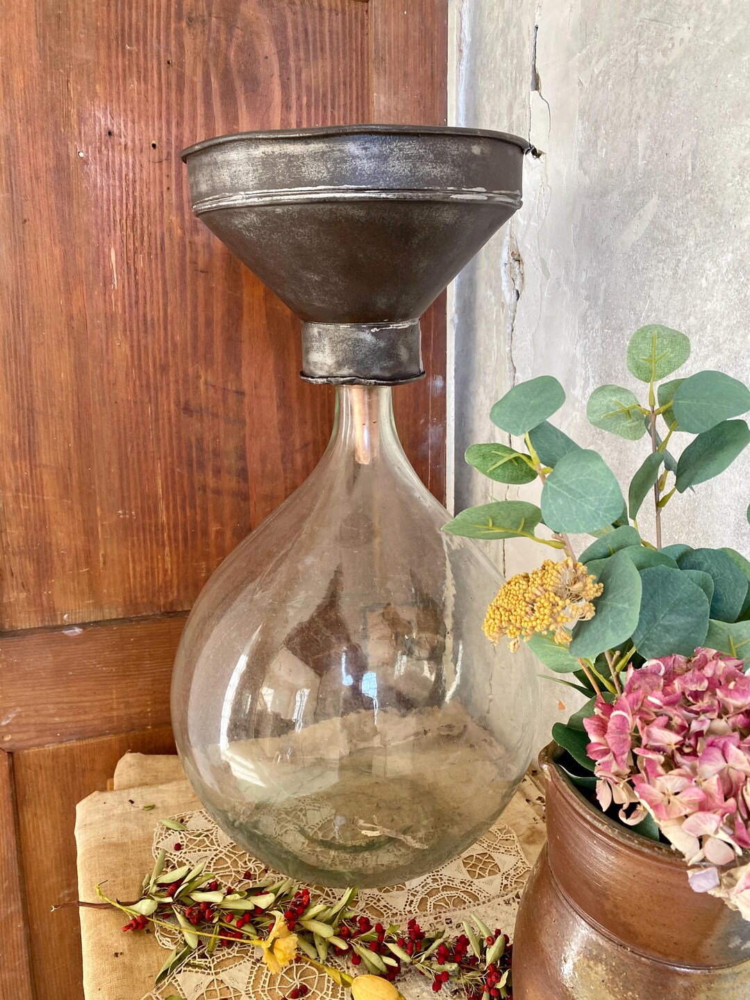 Large Vintage French Steel Wine Barrel Funnel: Three Sizes | Industrial ...
