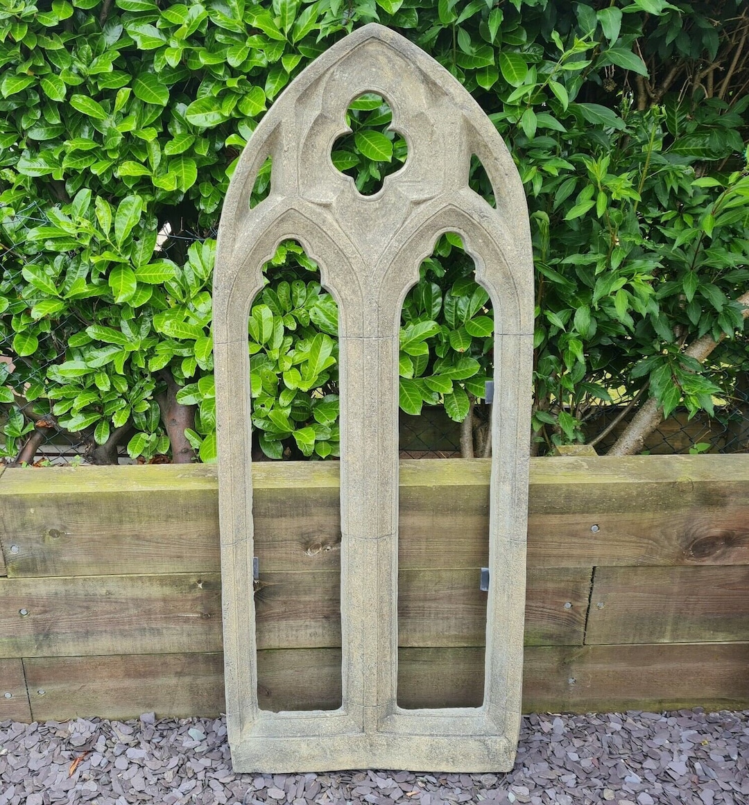 Cathedral Garden Arch Window English Stone - Free UK Mainland Delivery ...
