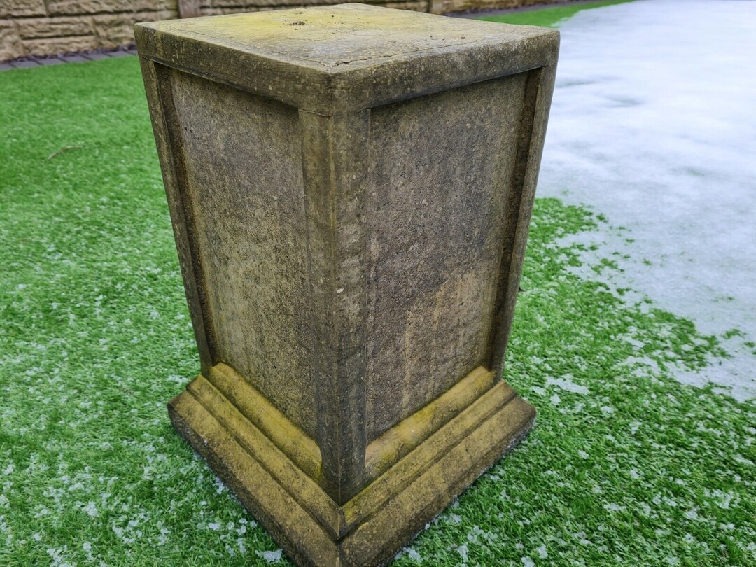 Aged Vintage Style English Stone Plinth - Etsy UK