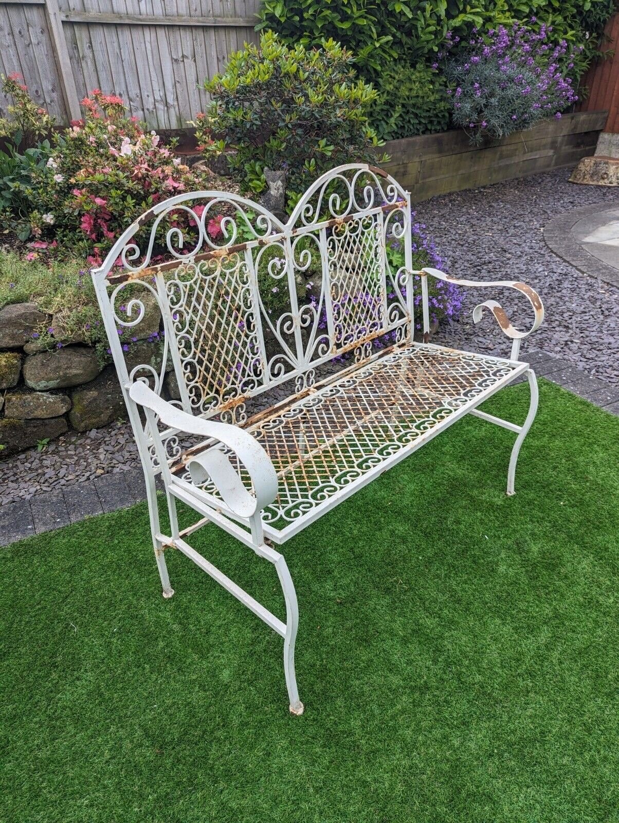 Vintage Decorative Folding Victorian Style Cast Metal Bench - Etsy UK