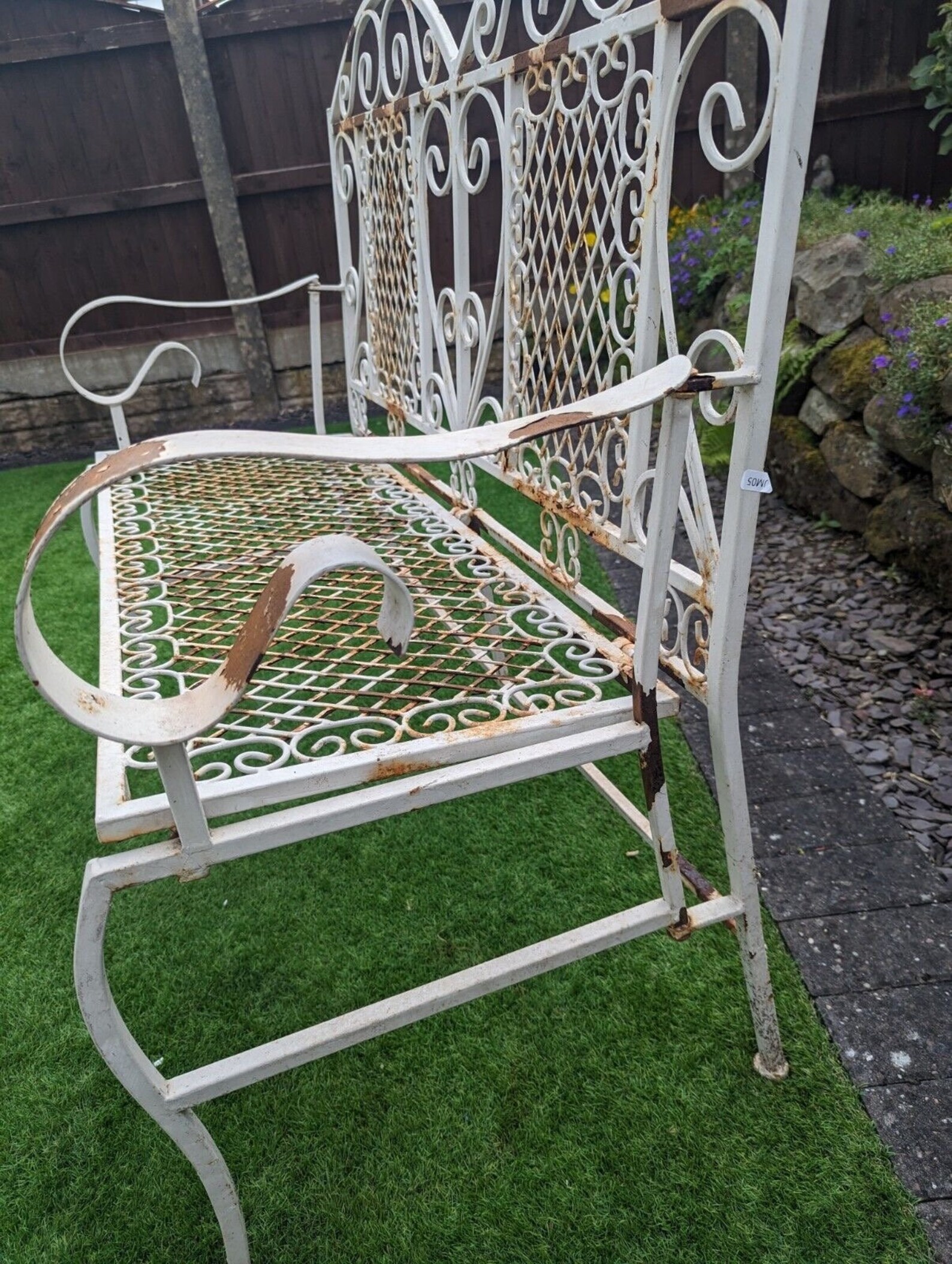 Vintage Decorative Folding Victorian Style Cast Metal Bench - Etsy UK