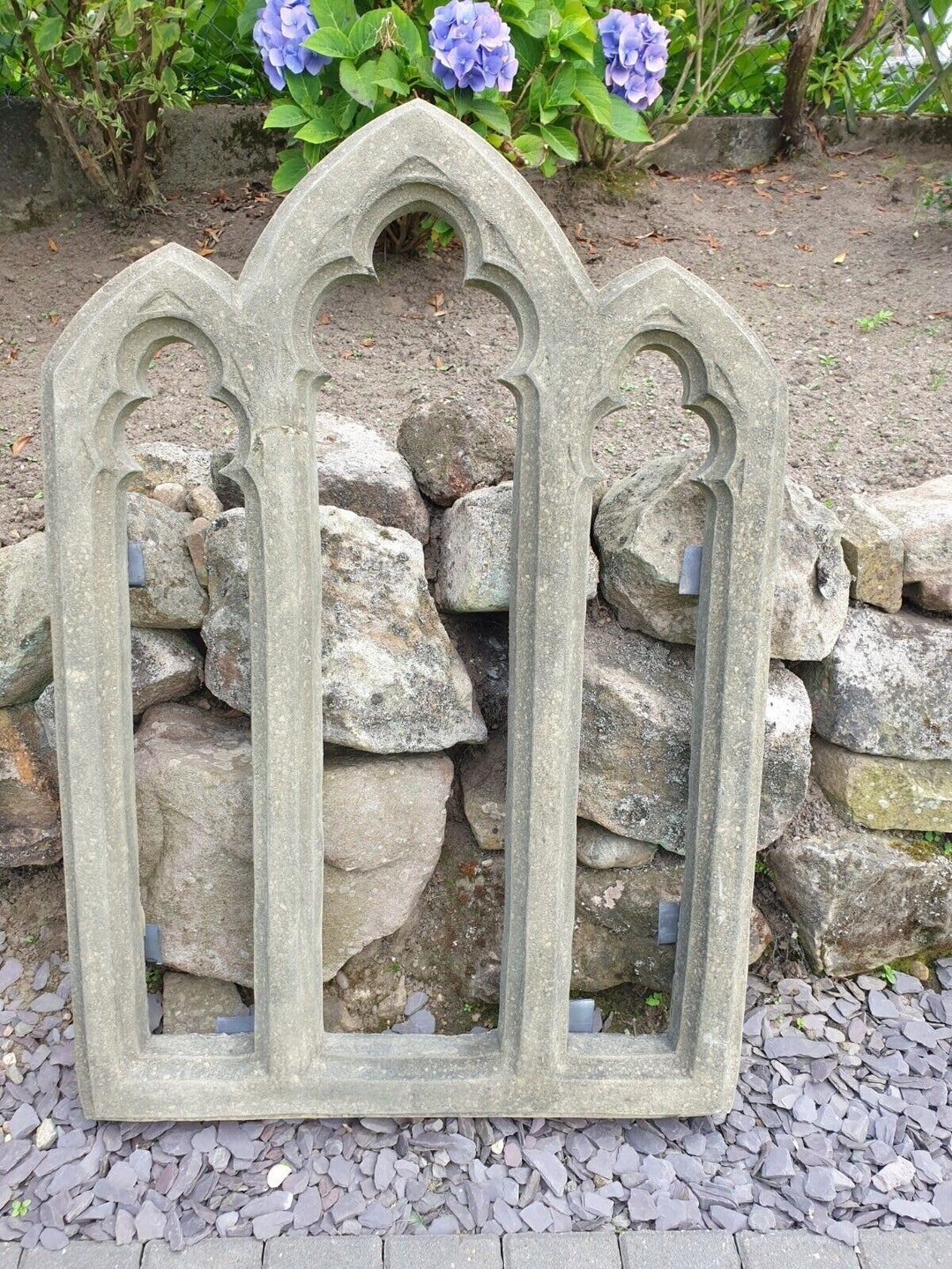 Church Old Triple Arch Window Garden Ornament - Etsy
