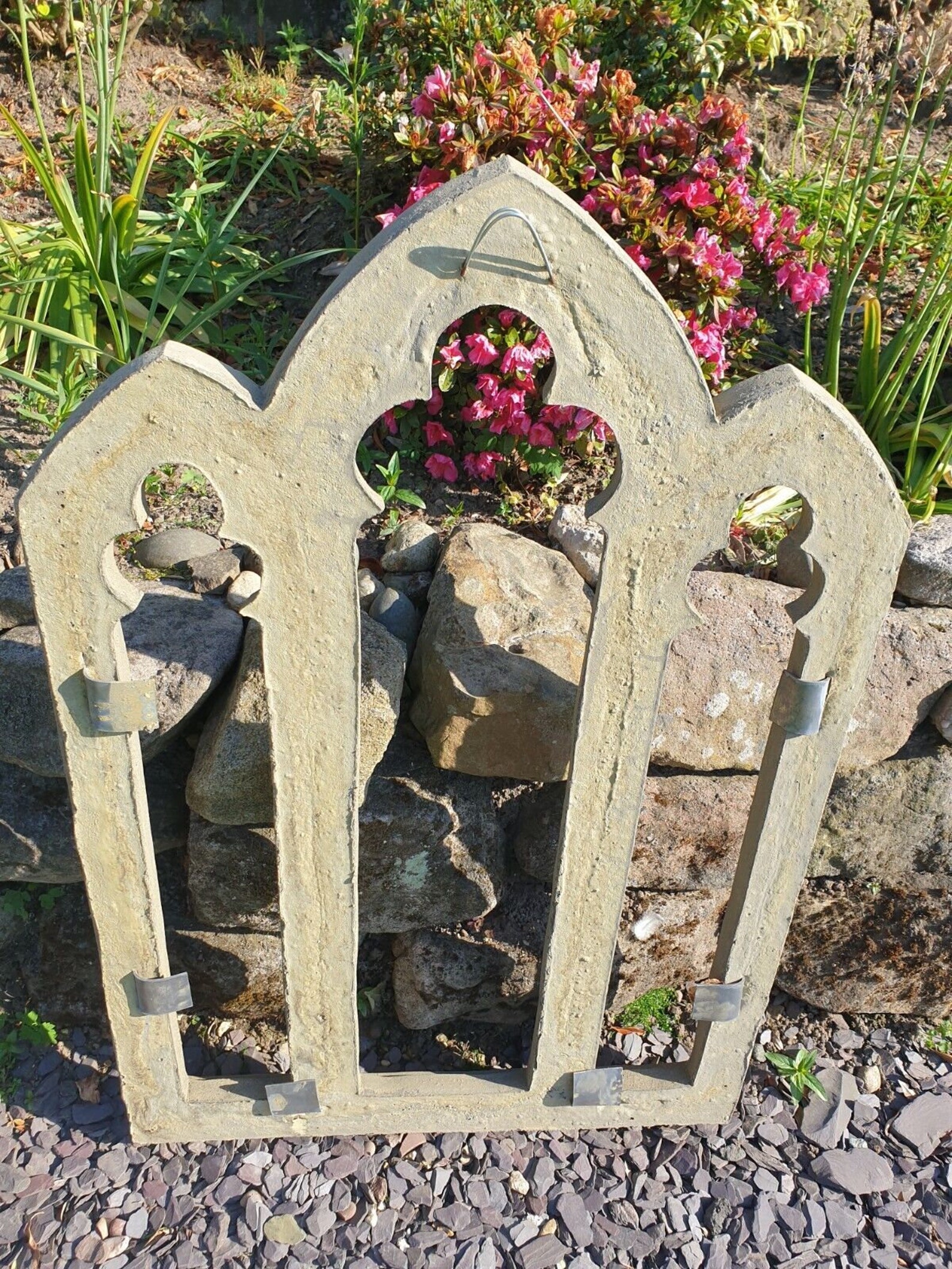 Church Old Triple Arch Window Garden Ornament - Etsy UK