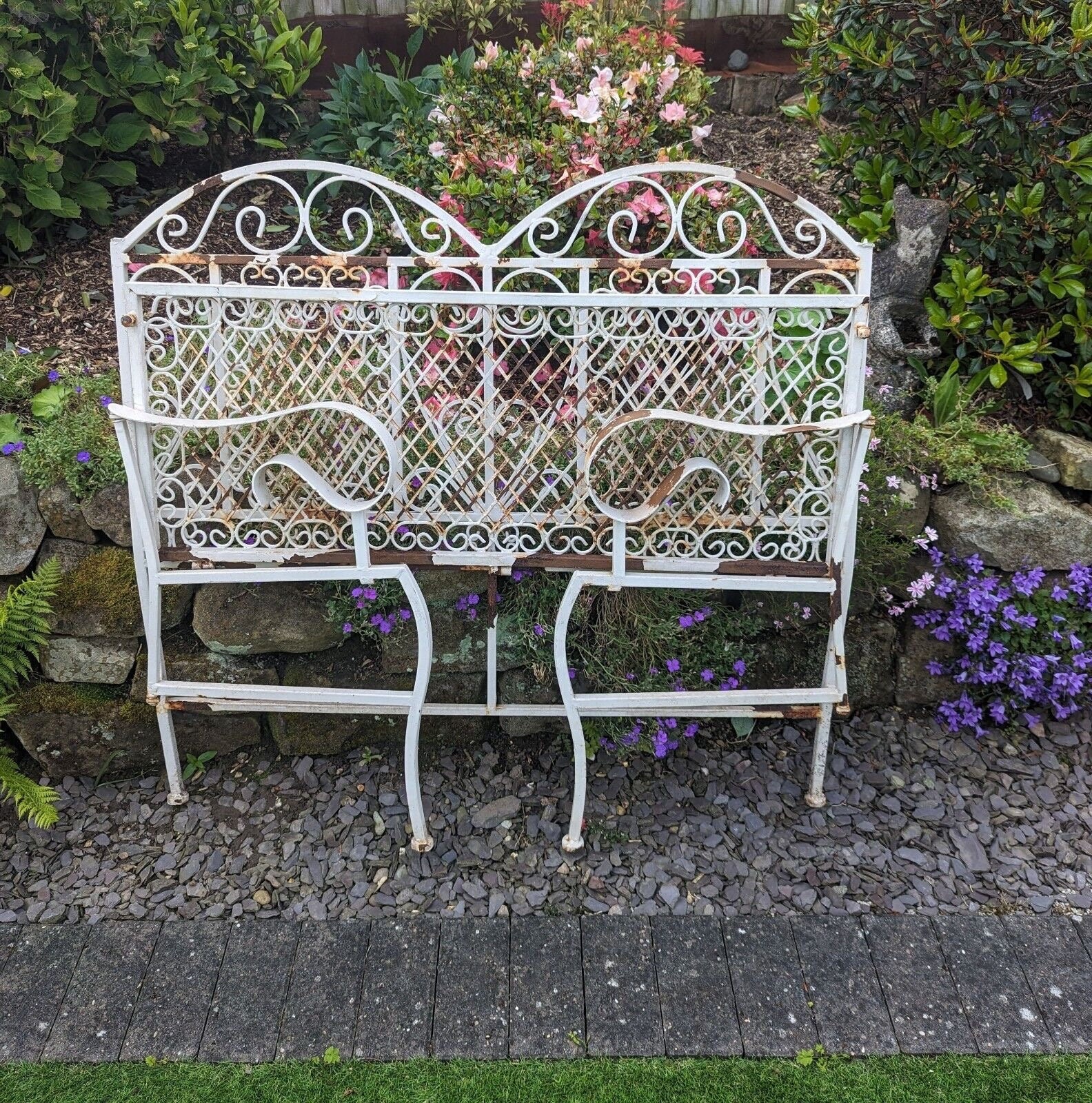Vintage Decorative Folding Victorian Style Cast Metal Bench - Etsy UK