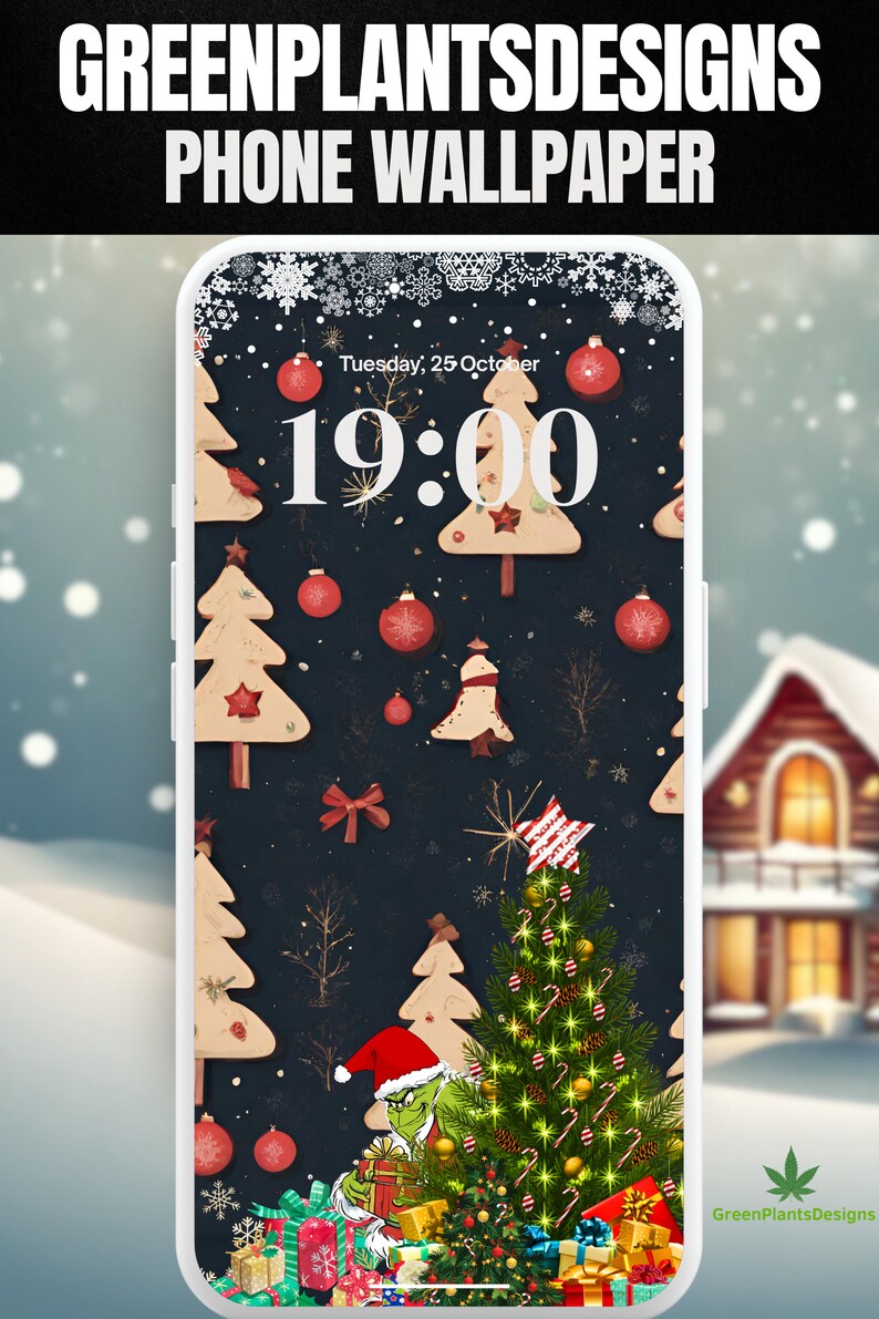 The GRINCH PHONE WALLPAPER iPhone & Android, Grinch Christmas Wallpaper ...