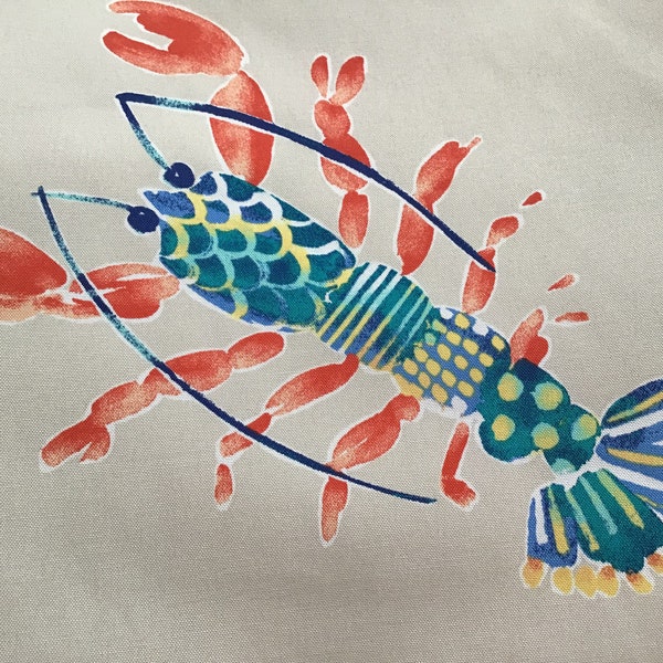 Lobster Print Fabric - Etsy