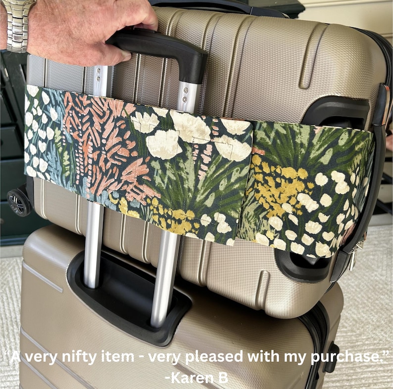 Luggage Strap Luggage Hug Travel Strong Cotton Fabric Wrap With Sewn-in ...