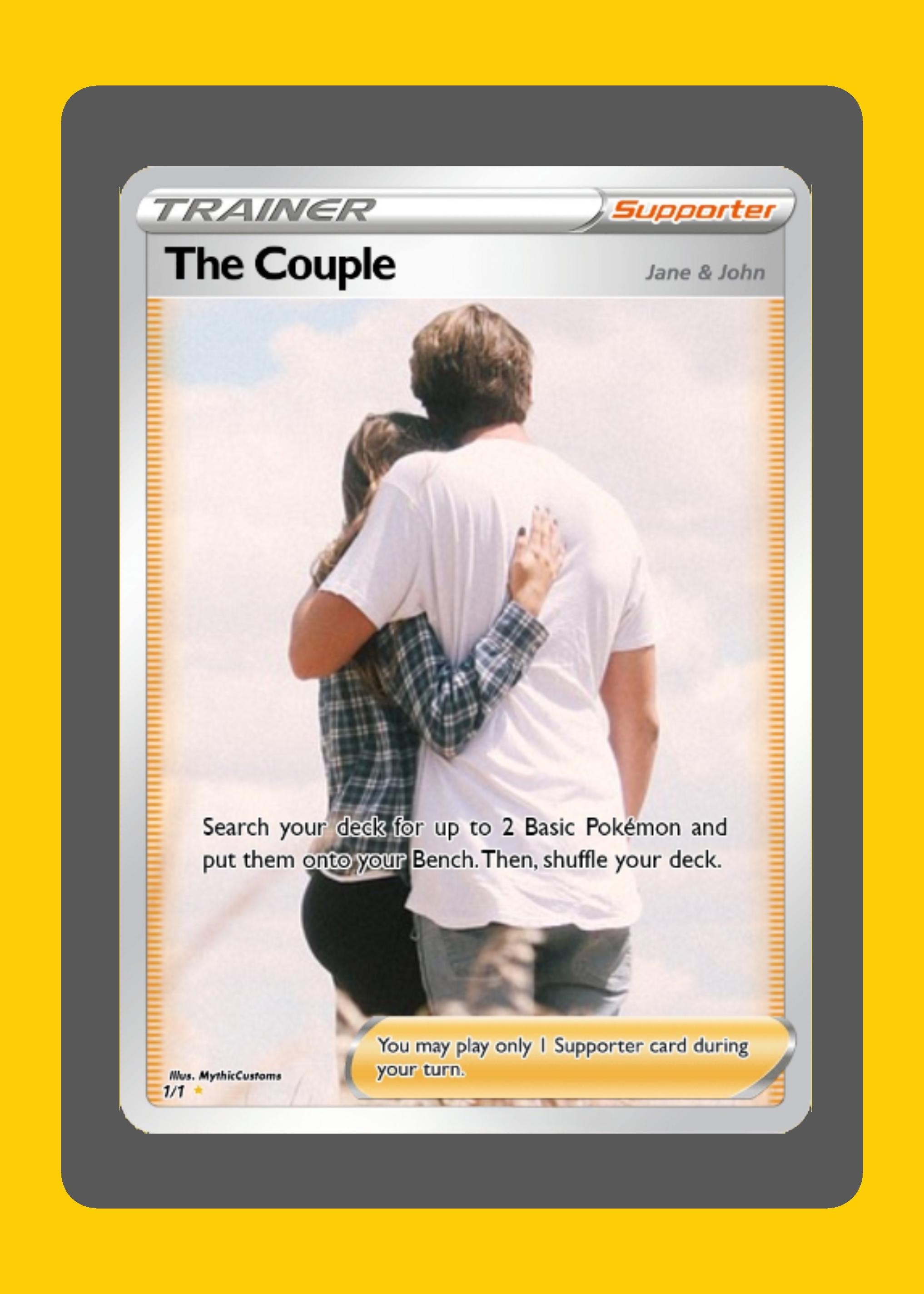 Custom Pokemon Style Card - Foil Personalized Customized Keepsake Card ...