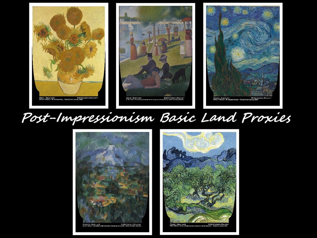 MTG Post-impressionism Full Art Basic Land Proxies - Etsy