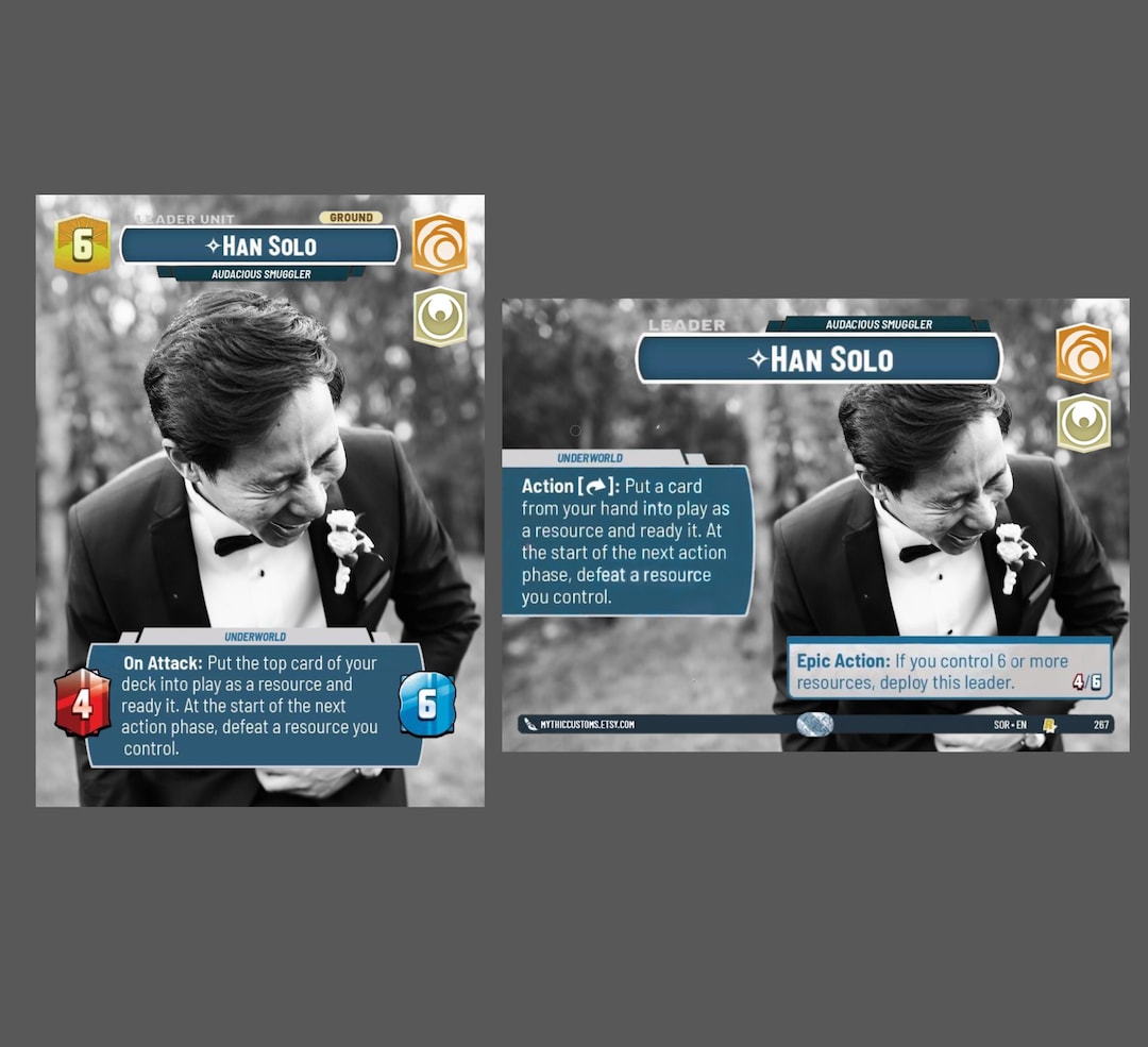 Custom Star Wars Unlimited Showcase SWU Cards Personalized Customized ...